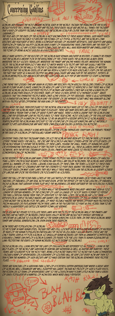 The world of BTB 1-A bit about goblins… – By The Book Comic